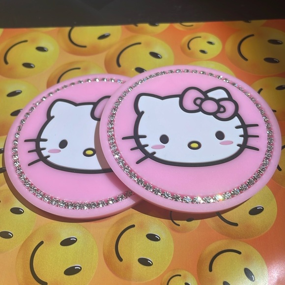 Other | Pink Hello Kitty Car Coasters | Poshmark